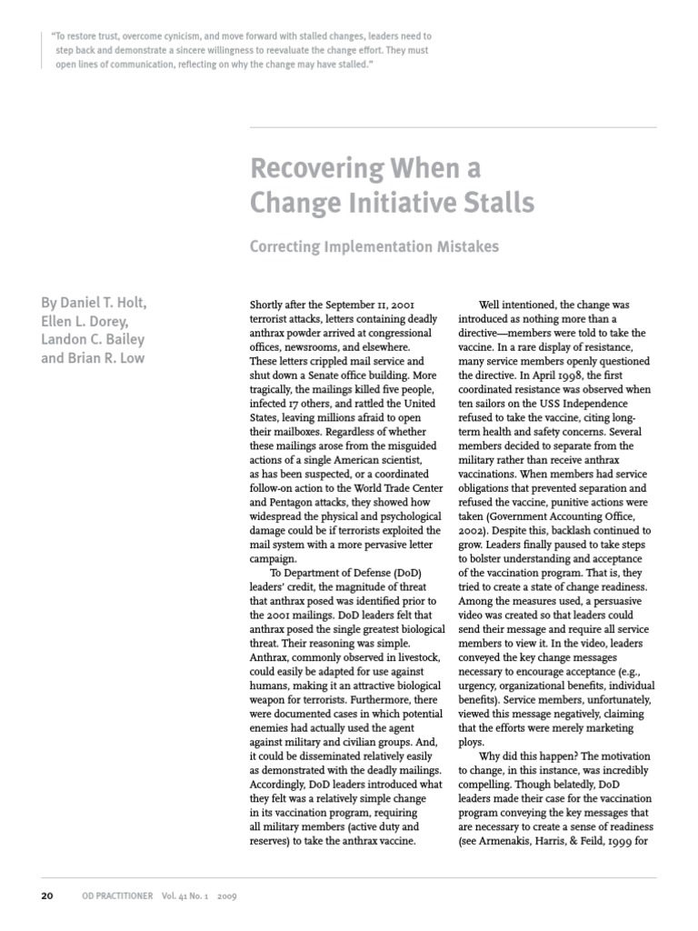 Change Initiative PDF | PDF | Organization Development | Leadership