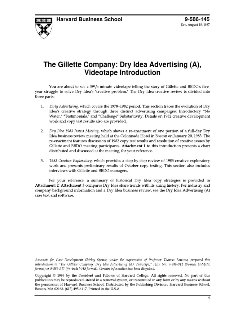 Gillette Video Intro | PDF