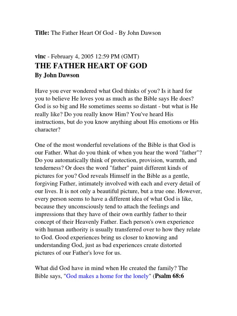 The Father Heart of God | PDF | Forgiveness | God