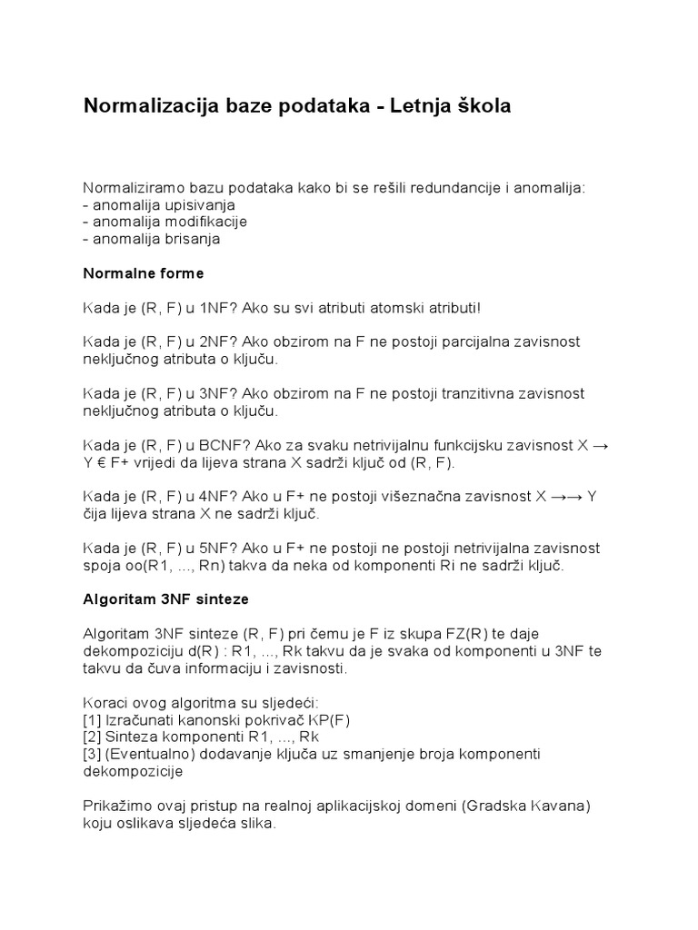 Normalizacija Baze Podataka - Fiskalni Racun | PDF