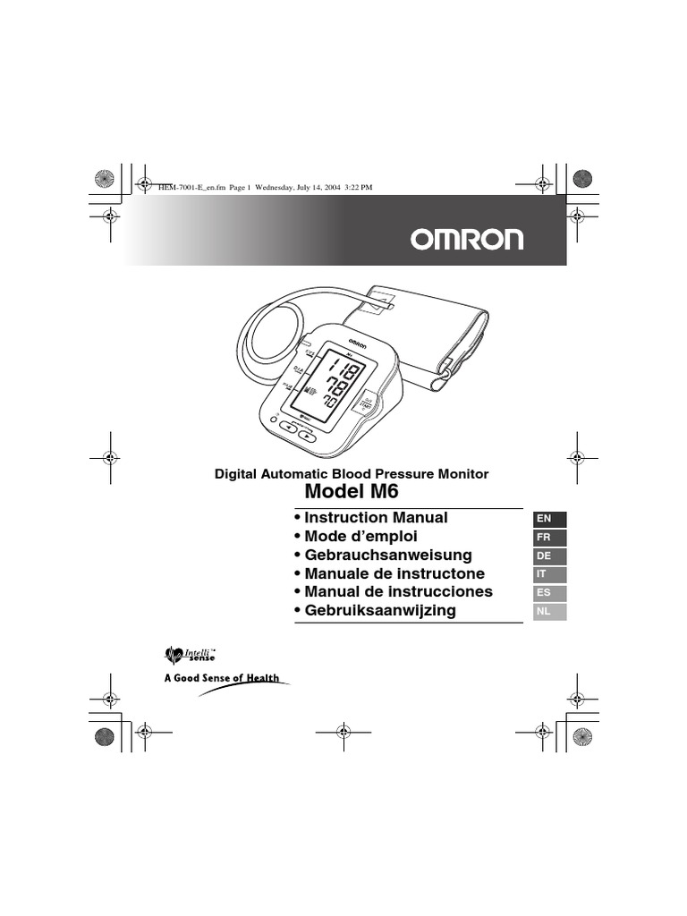 Omron M6 Instruction Manual | Blood Pressure | Heart Rate