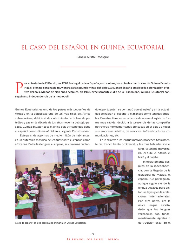 El Espanol de Guinea Ecuatorial PDF | PDF | Lingüística | Idiomas