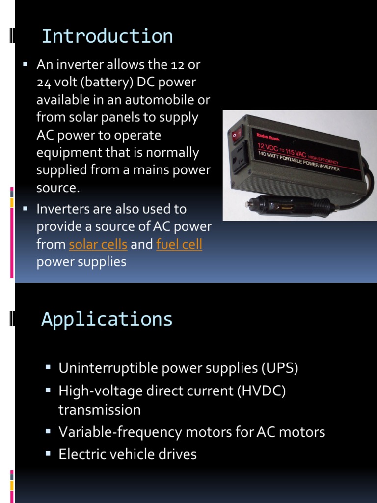 Power Inverters | PDF | Power Inverter | Rectifier