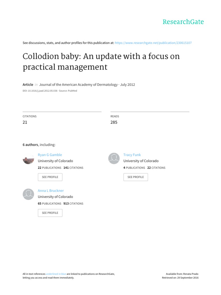 Collodion Baby1.pdf | Neonatal Intensive Care Unit | Diseases And ...