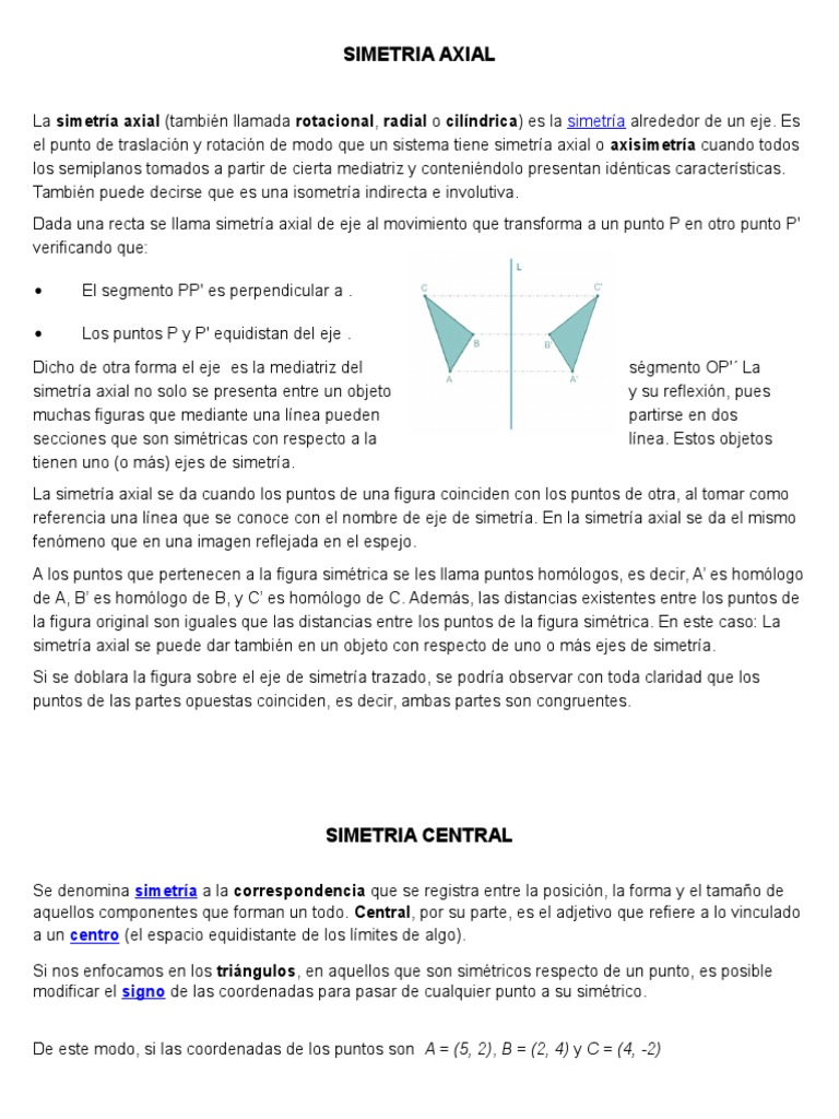 Simetria Axial | PDF | Simetría | Geometria clasica