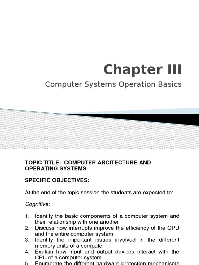 Computer Systems Operation Basics | PDF