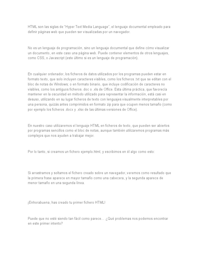 Guía Básica de HTML5 para Principiantes | PDF | HTML | Hojas de estilo ...