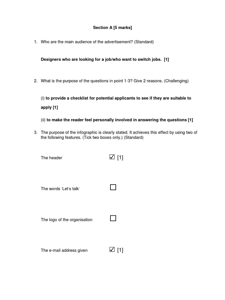 GCE N Level English Paper II - Answerkey - Final | PDF | Coral | Marine ...