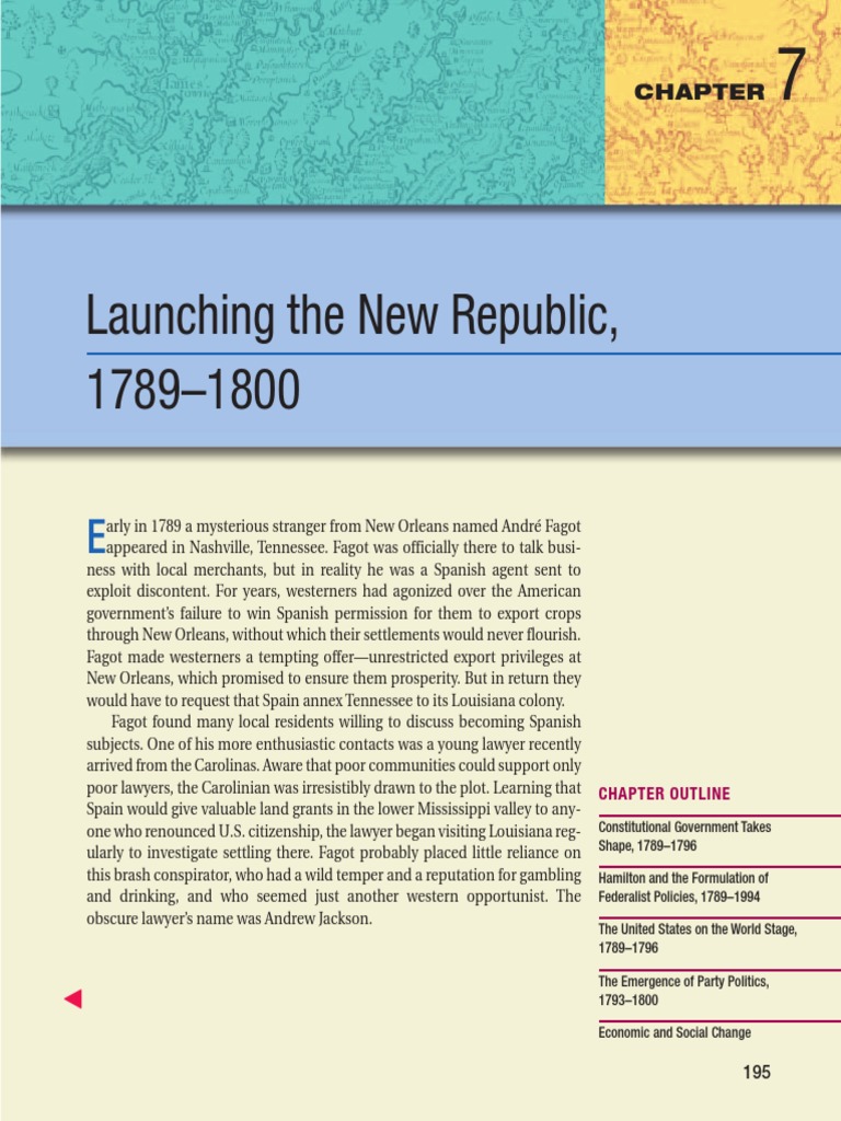 07 - Launching The New Republic, 1789-1800 | Download Free PDF ...