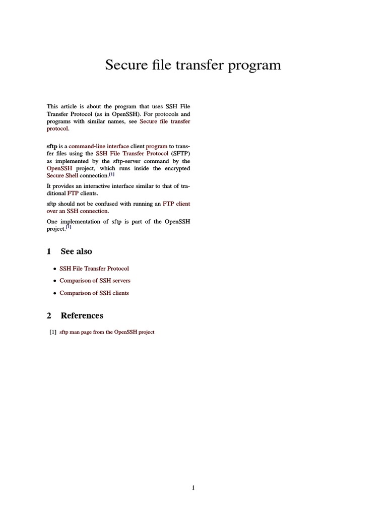 Secure File Transfer Program | PDF