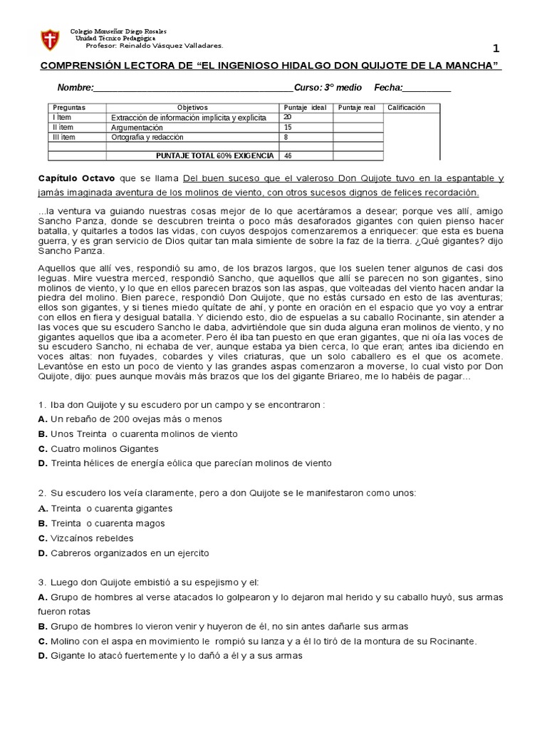 El Quijote de La Mancha | PDF | Don Quijote | Violencia