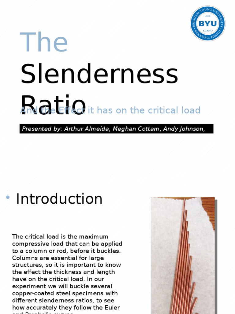 Slenderness Ratio | PDF