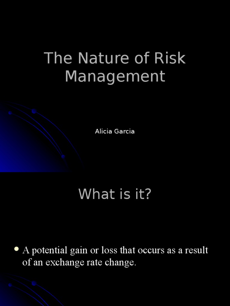 The Nature of Risk Management | Download Free PDF | Hedge (Finance ...