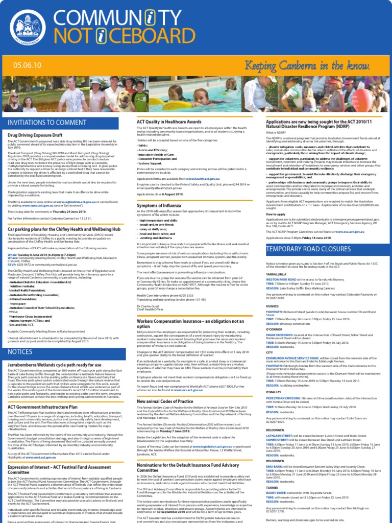 Community Notice Board | PDF | Influenza | Trail