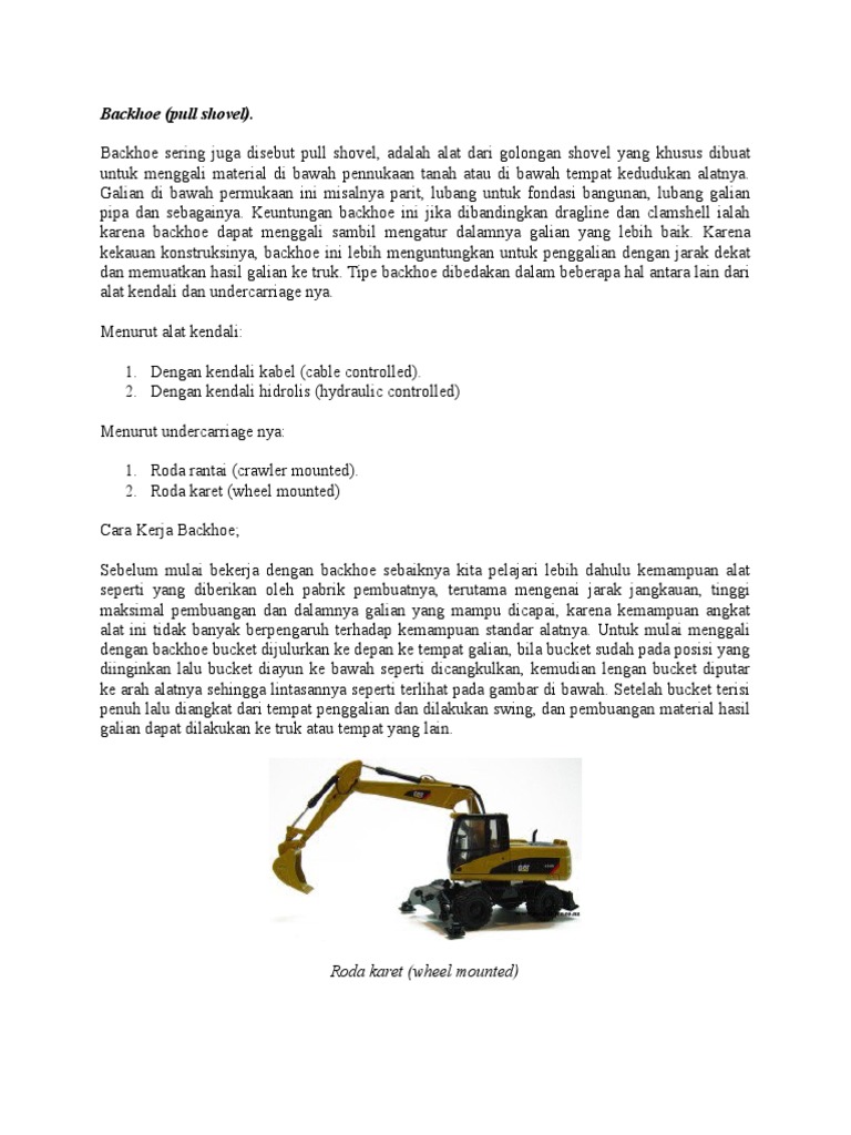 Backhoe | PDF