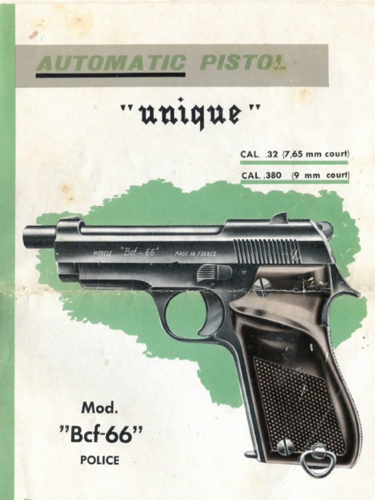 Unique BCF 66 | PDF | Trigger (Firearms) | Firearms