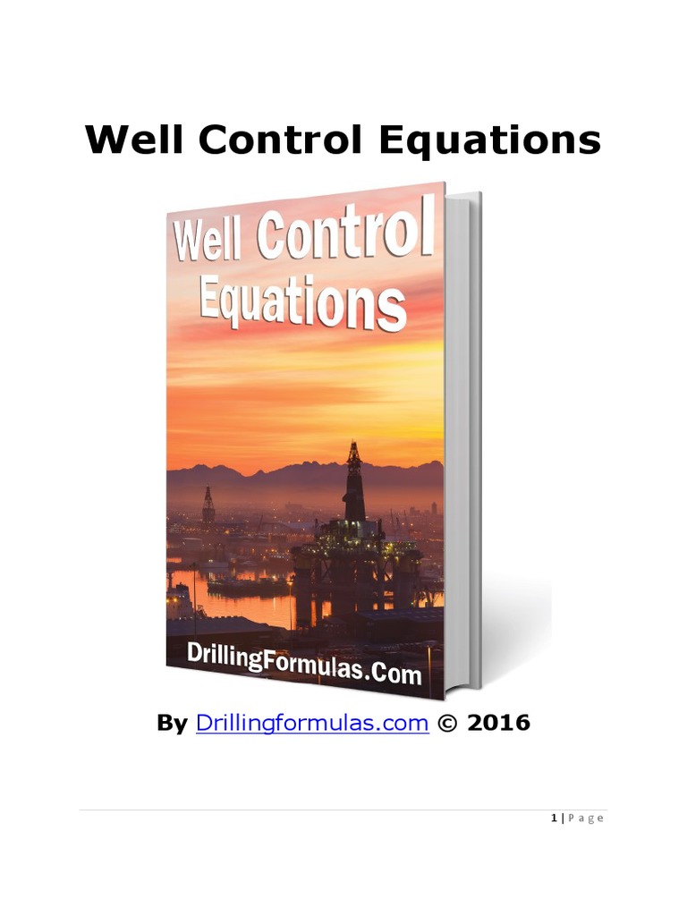Well Control Euqations Drilling Formulas 2016 PDF | PDF