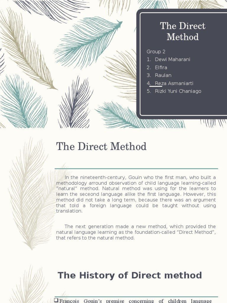 History of the Direct Method in Teaching | PDF | Language Acquisition ...