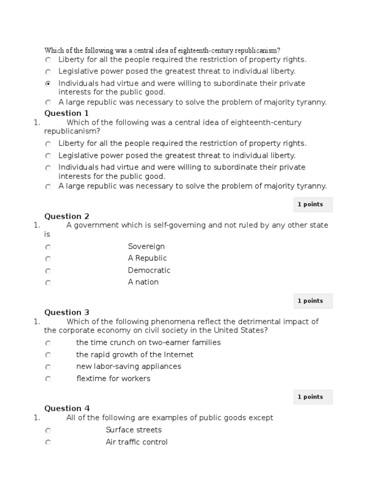 Quiz 1&2&3 | PDF | United States Bill Of Rights | United States ...