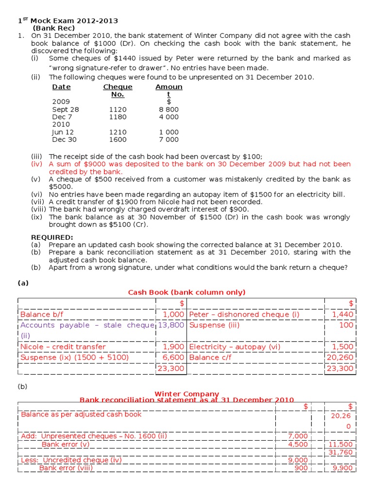 Bank Rec Marking | PDF | Debits And Credits | Bookkeeping