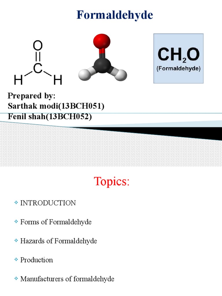 Preparation of Formaldehyde | Formaldehyde | Methanol | Free 30-day ...