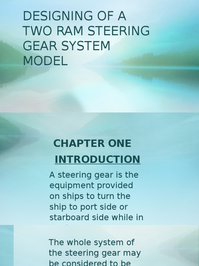 Two Ram Steering Gear System Model | PDF