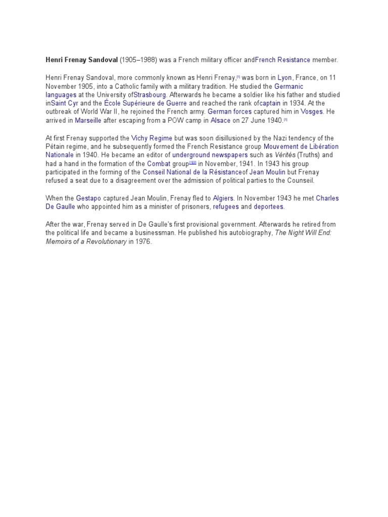 Henri Frenay Sandoval | PDF