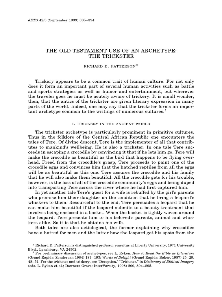 Biblical Tricksters: Jacob's Archetype | PDF | Jacob | Odysseus