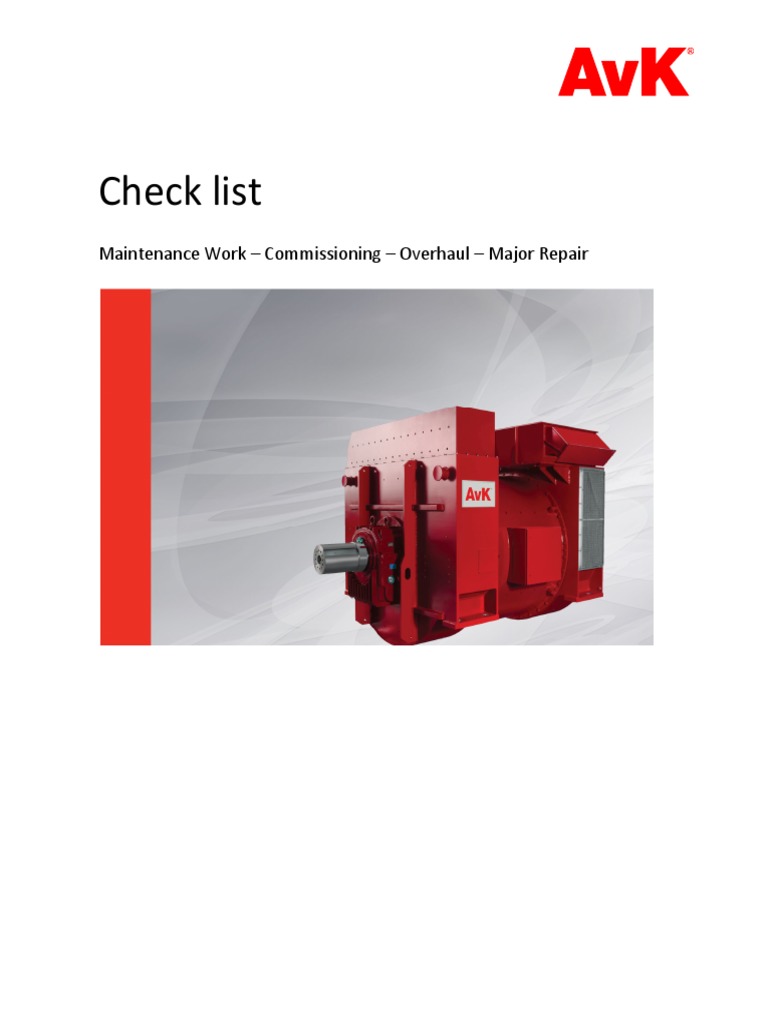 AVK Report Checklist | PDF | Electrical Resistance And Conductance ...