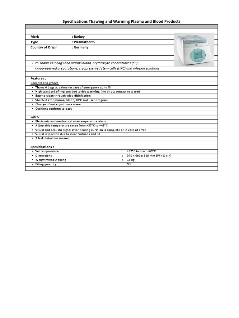 Barkey Plasmatherm Manual Overview | PDF | Chemistry | Applied And ...