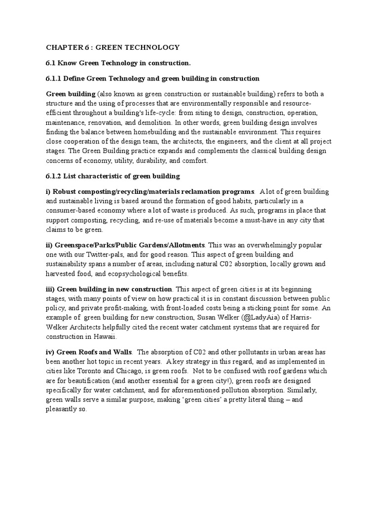 Green Technology | PDF