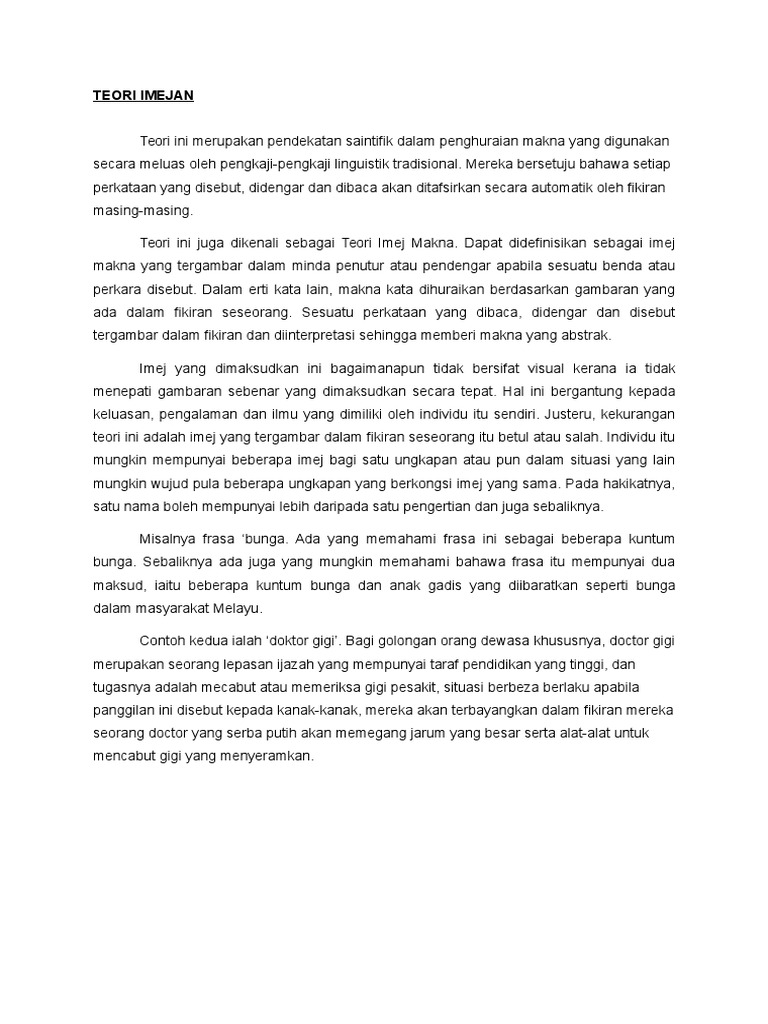 Teori Imejan | PDF | Karier & Perkembangan