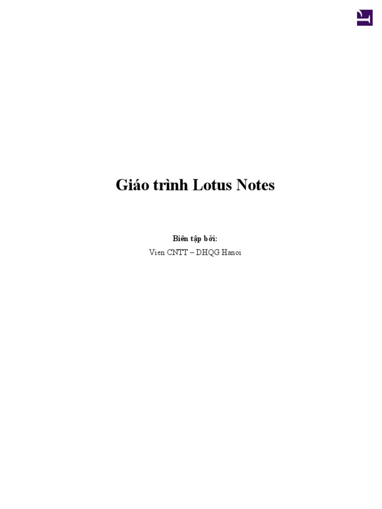 Giáo Trình Lotus Notes | PDF