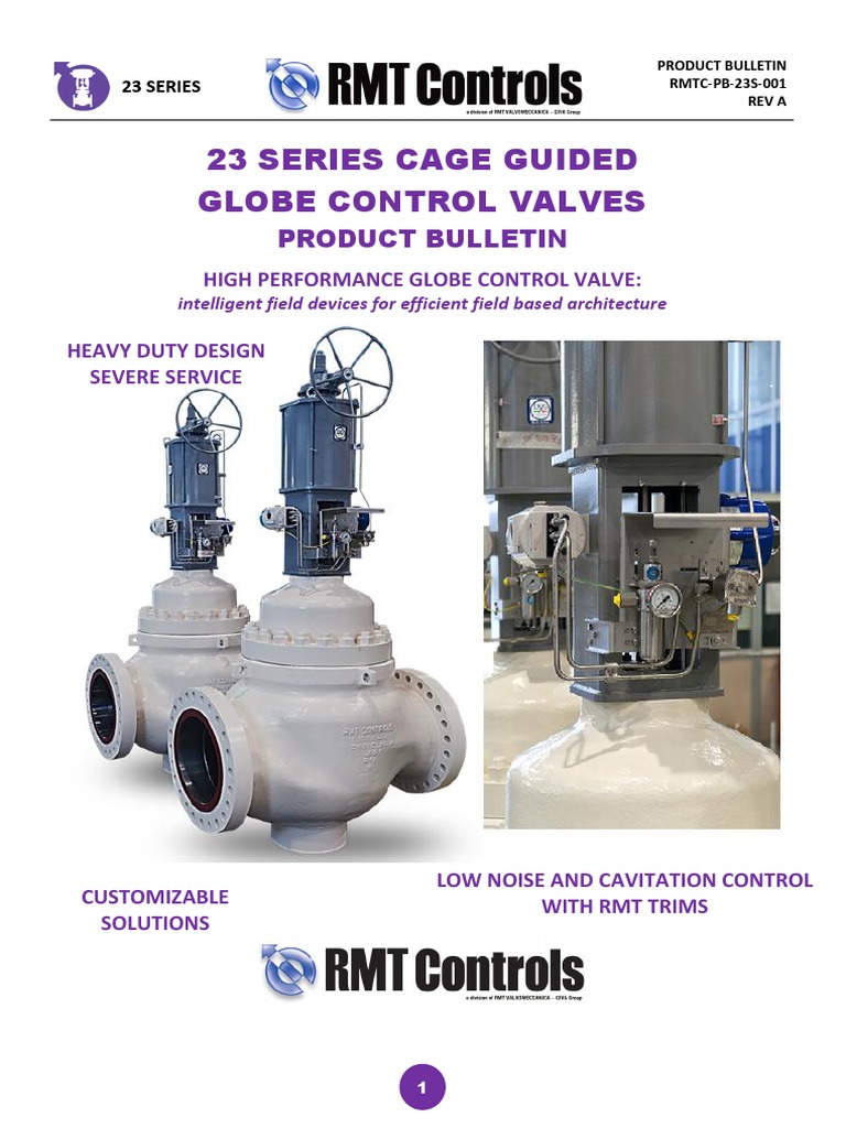 23 Series Cage Guided Control Valves | PDF | Valve | Actuator