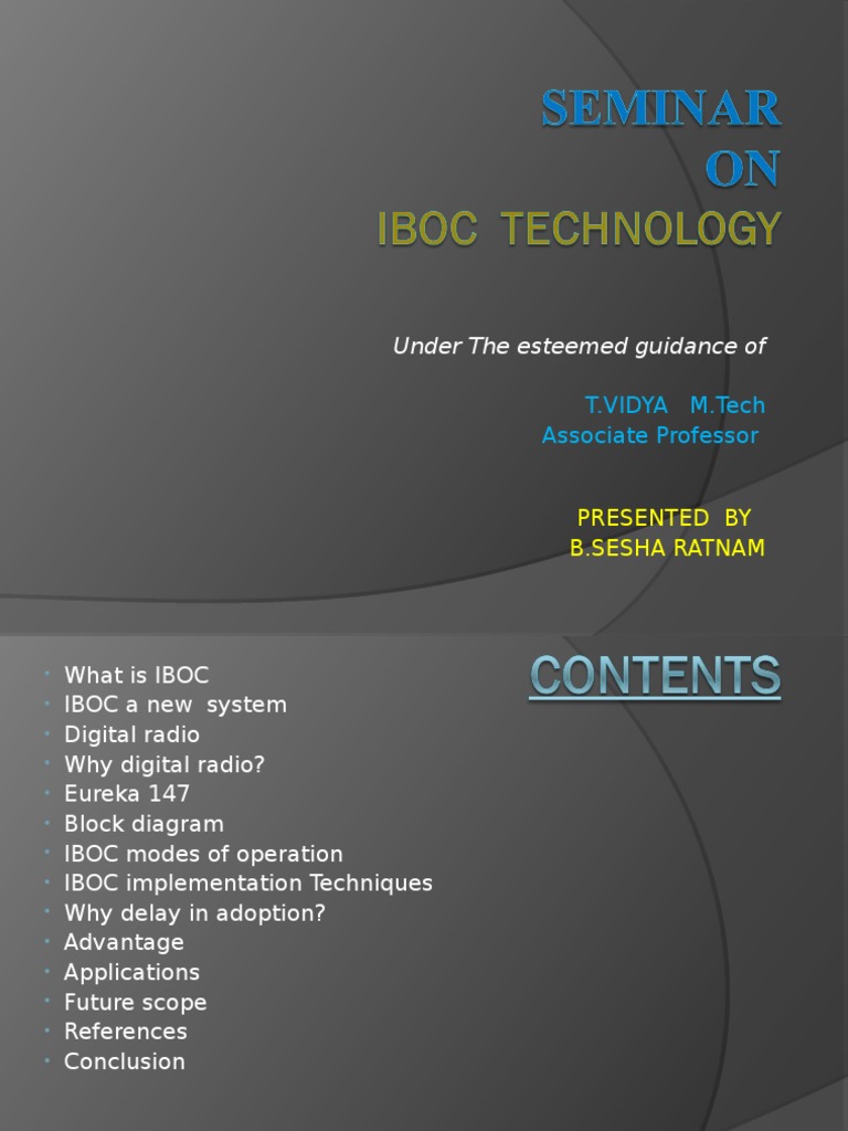 An Analysis of In-Band On-Channel (IBOC) Digital Radio Technology | PDF ...