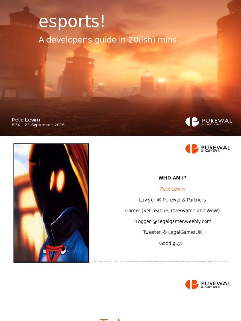 Esports!: A Developer's Guide in 20 (Ish) Mins | PDF