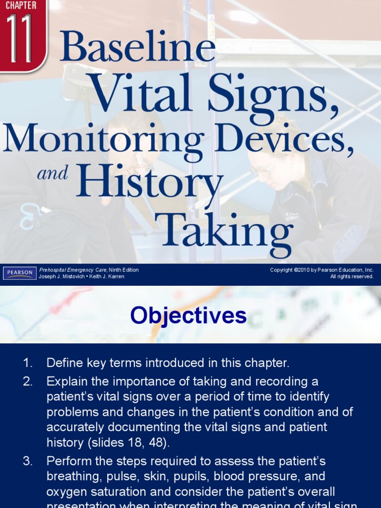 Baseline Vital Signs, Monitoring Devices, and History Taking | PDF ...