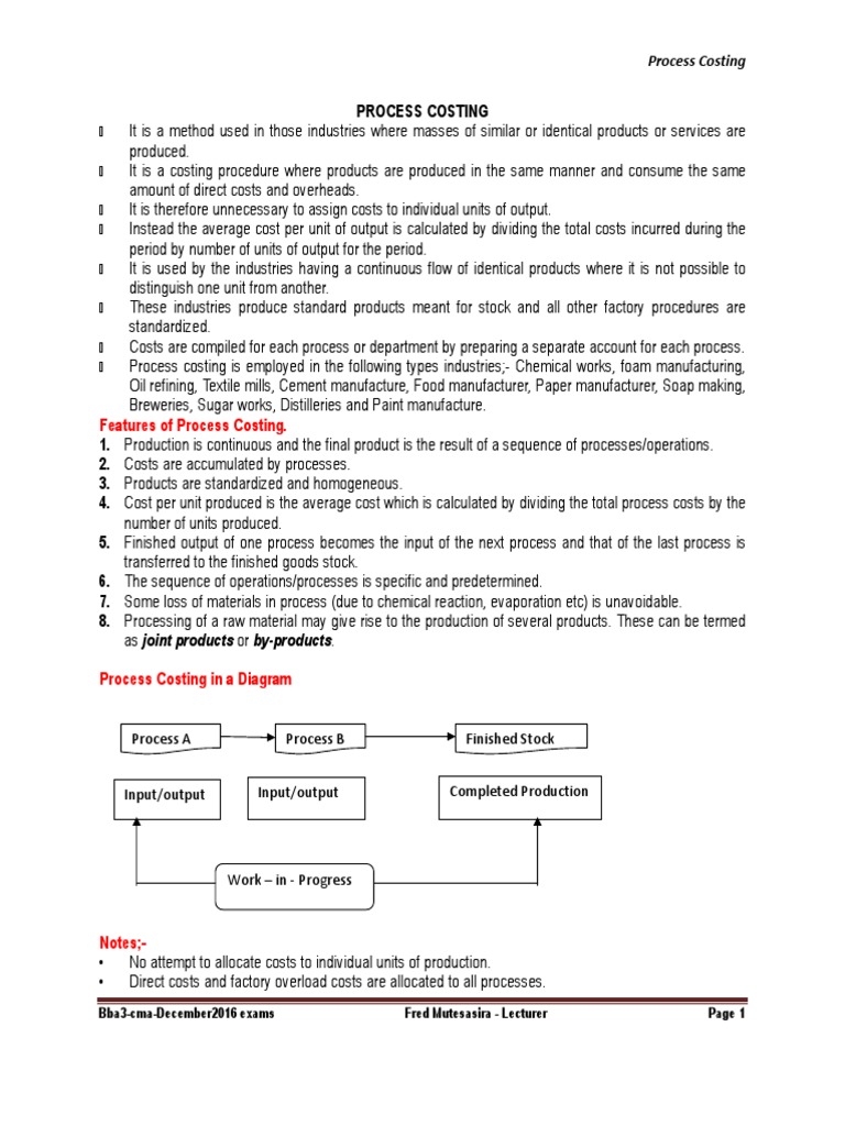 Understanding Process Costing Basics | PDF | Debits And Credits | Economies