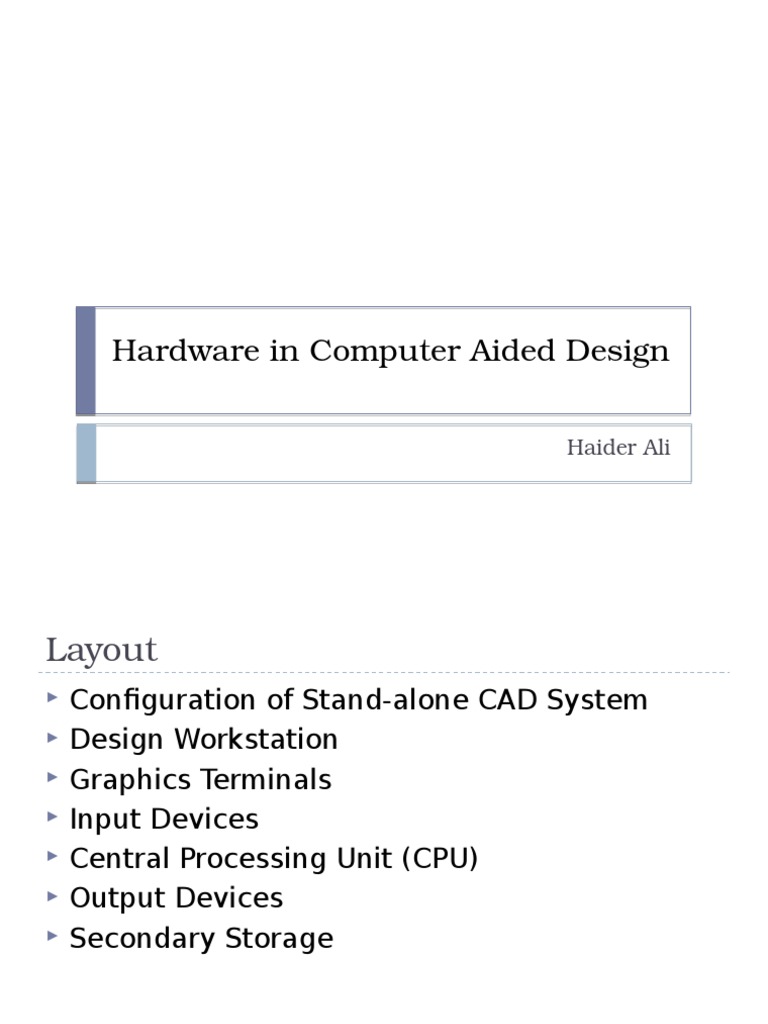 CAD Hardware Overview and Functions | PDF | Computer Graphics ...
