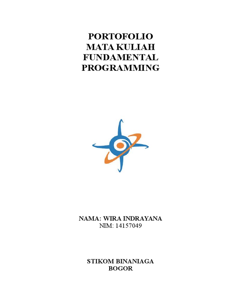 Portofolio Mata Kuliah Fundamental Programming: Nama: Wira Indrayana | PDF