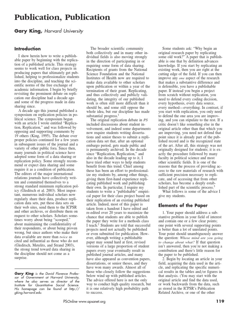 How To Get A Publishable Paper | PDF | Academic Publishing | Statistics