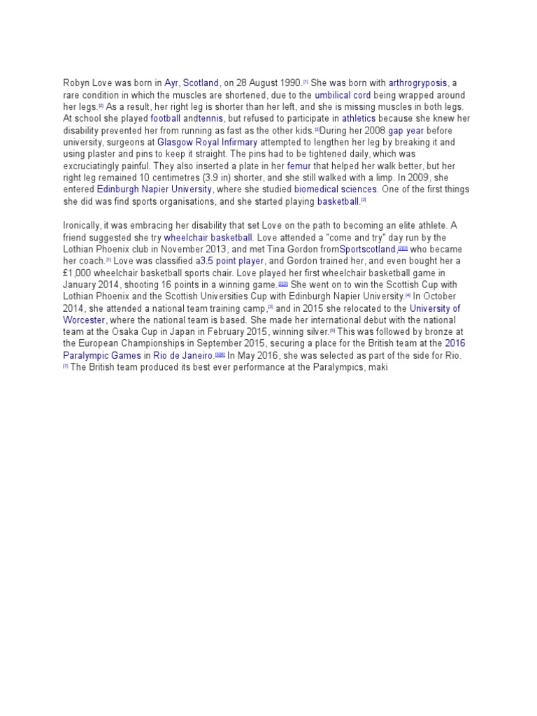 Robyn Love Was Born in | PDF | Wellness