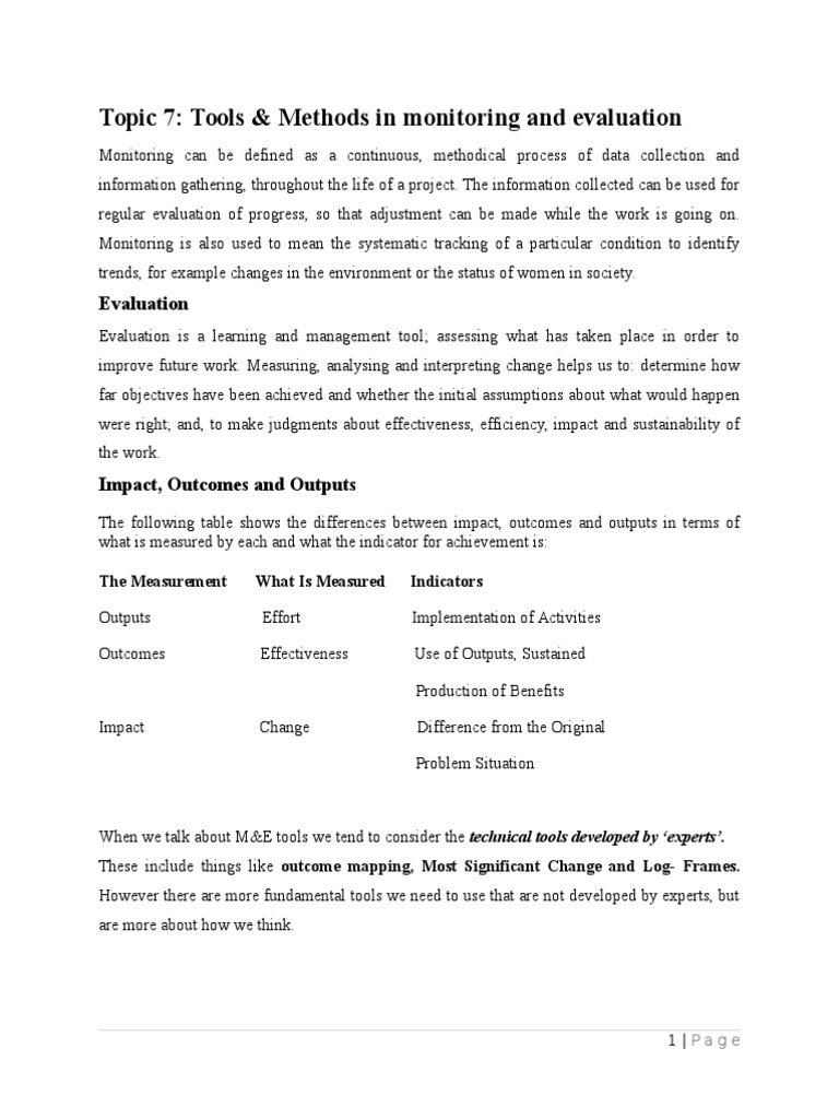 Topic 7 Strategy Monitoring And Evaluation Tools And Methods 2 Pdf
