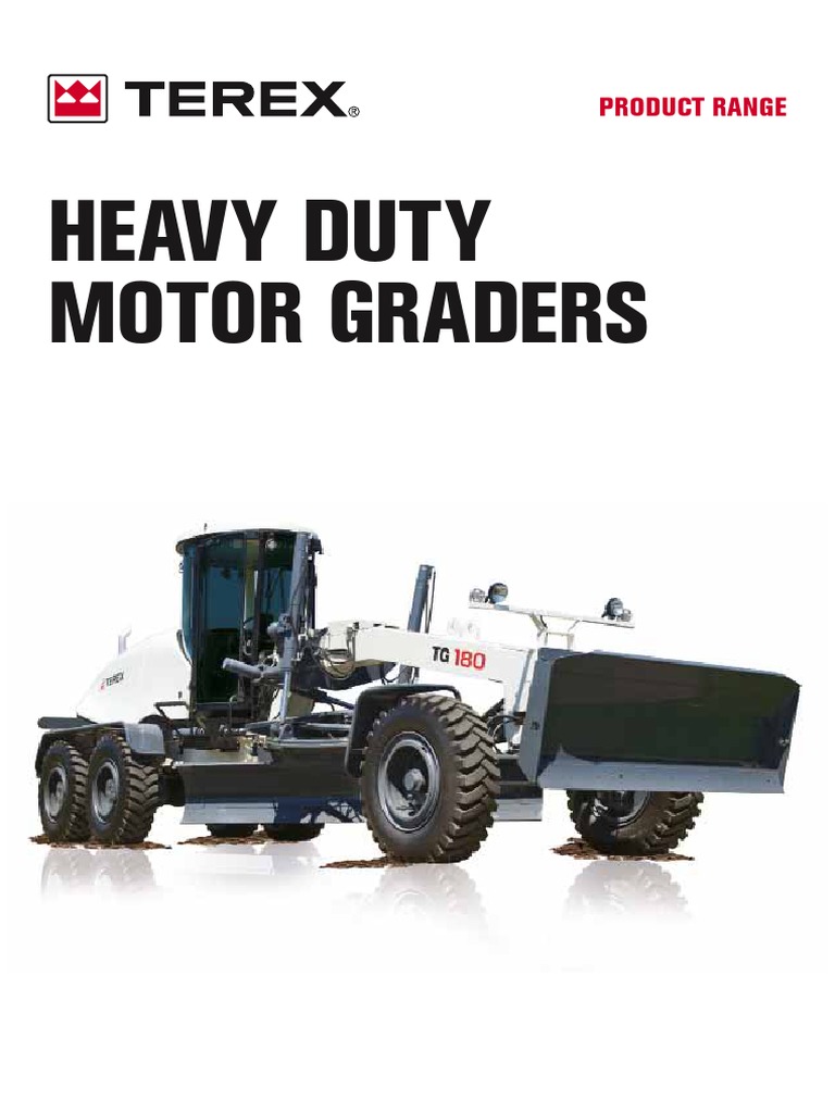 Motor Grader Terex Dimension | PDF | Transmission (Mechanics) | Axle