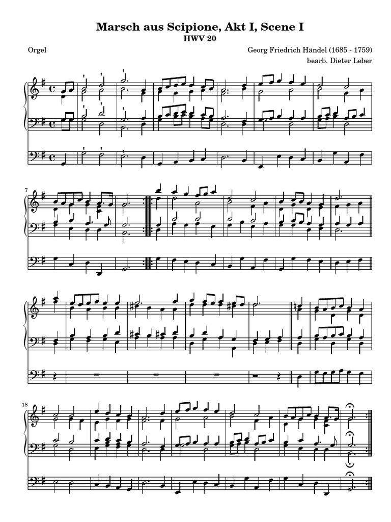 Handel Scipio Marsch | PDF