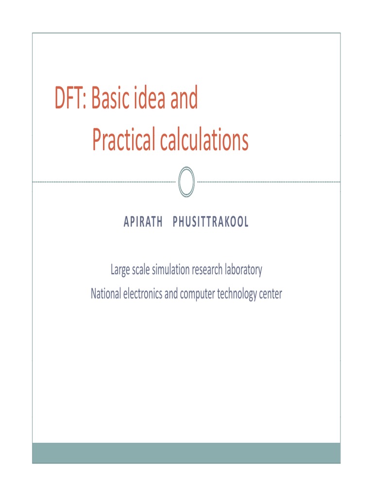 DFT Lecture Abinitworkshop | PDF | Density Functional Theory | Electronic Band Structure