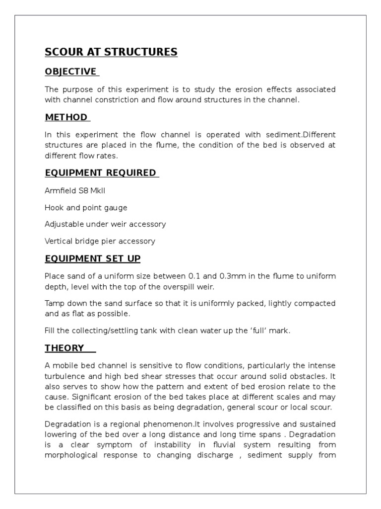 Scour at Structures | PDF | Sediment | Hydrology