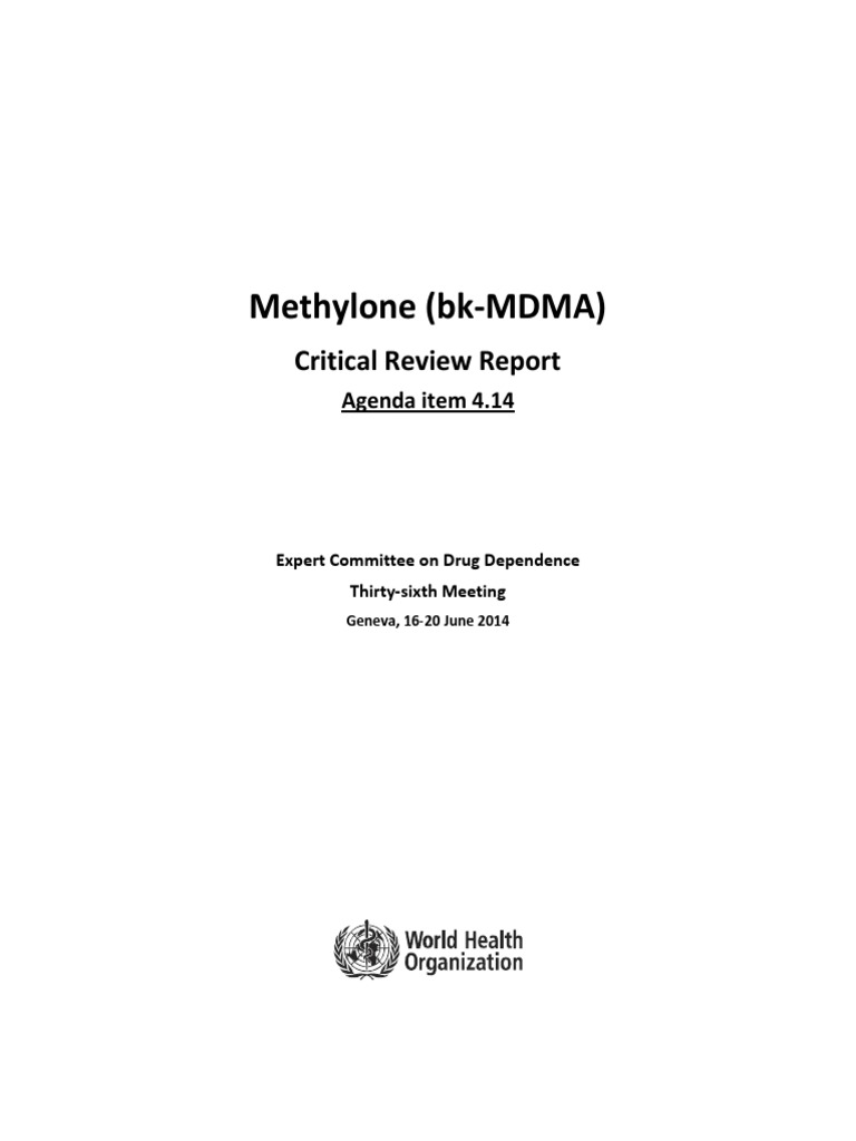 Methylone (BK MDMA) : Critical Review Report | PDF | Serotonin ...