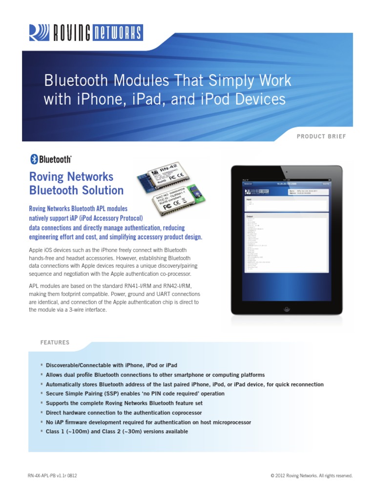 Bluetooth Modules That Simply Work With Iphone, Ipad, and Ipod Devices ...