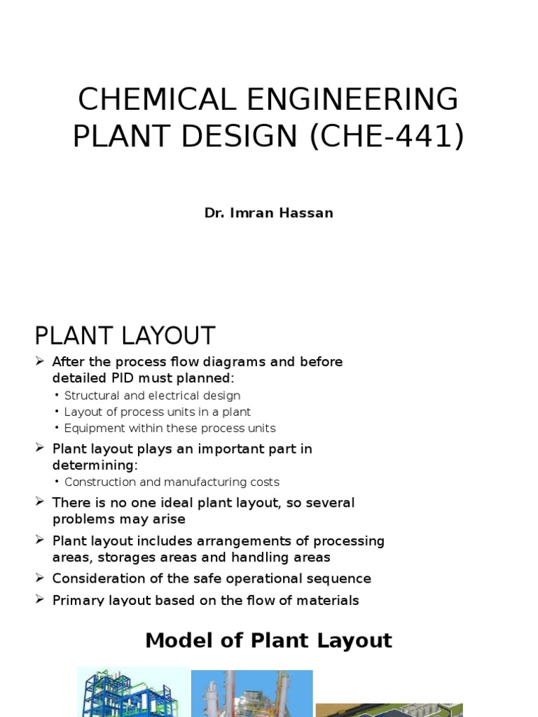 Chemical Engineering Plant Design (Che-441) : Dr. Imran Hassan | PDF | Electronic Circuits ...